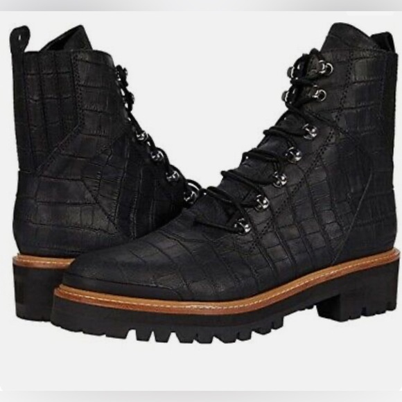 Marc Fisher | Shoes | Marc Fisher Izzie 2 Combat Boots Black Suede Size ...